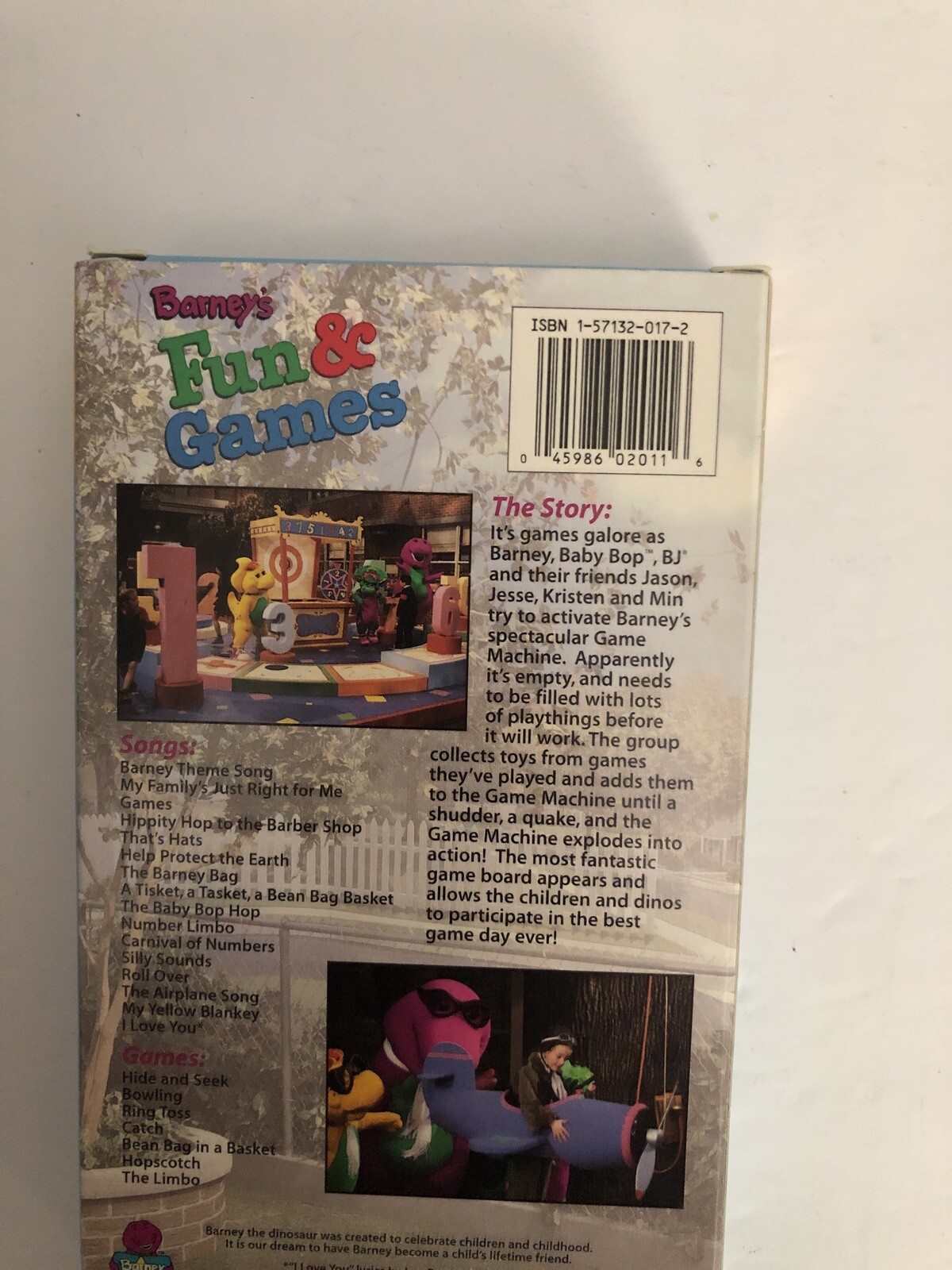 VHS Barney Barneys Fun and Games(VHS,1996) TESTED-RARE VINTAGE-SHIPS N ...