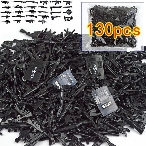 130 Pieces Army Guns Weapon Rifle Blocks Soldier Figures Accessories ...