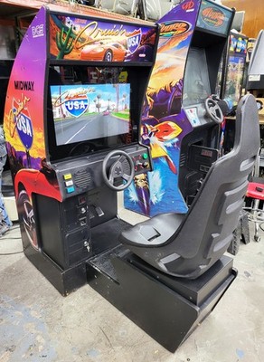 Cruisn USA Arcade Sit Down Driving Racing Video Game Machine 27" LCD ...
