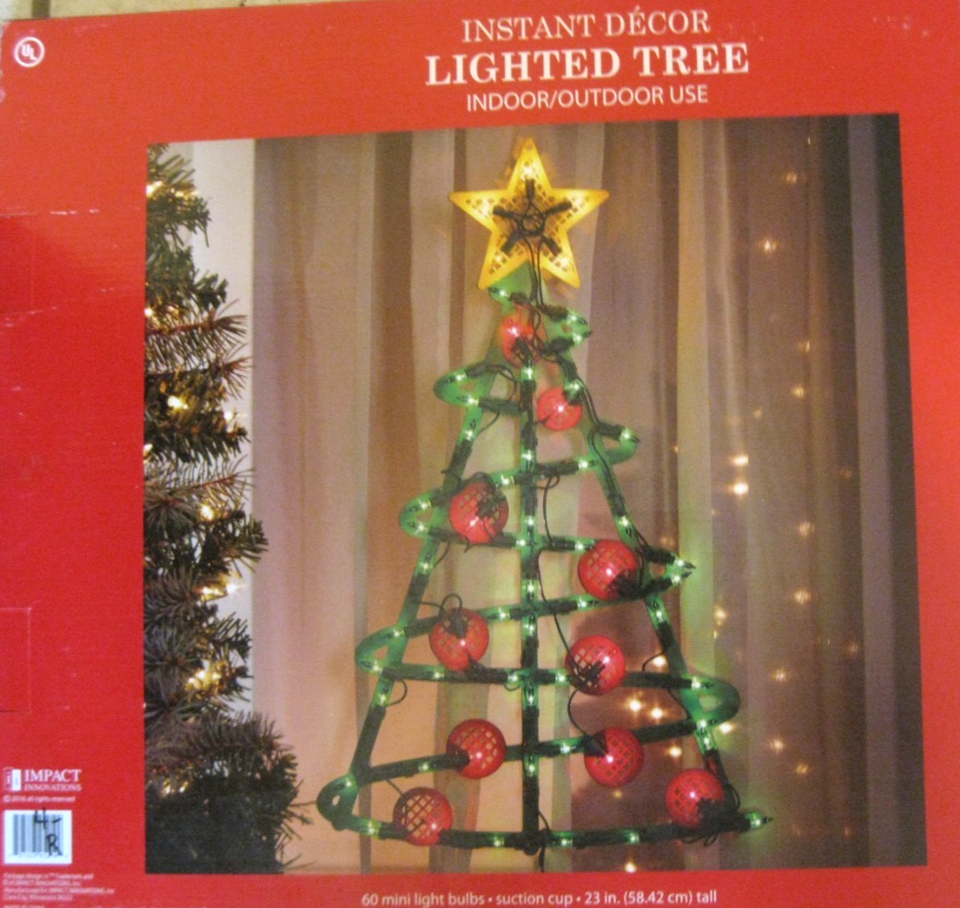 Impact Innovations Lighted Tree Christmas Holiday Indoor Outdoor Decor ...
