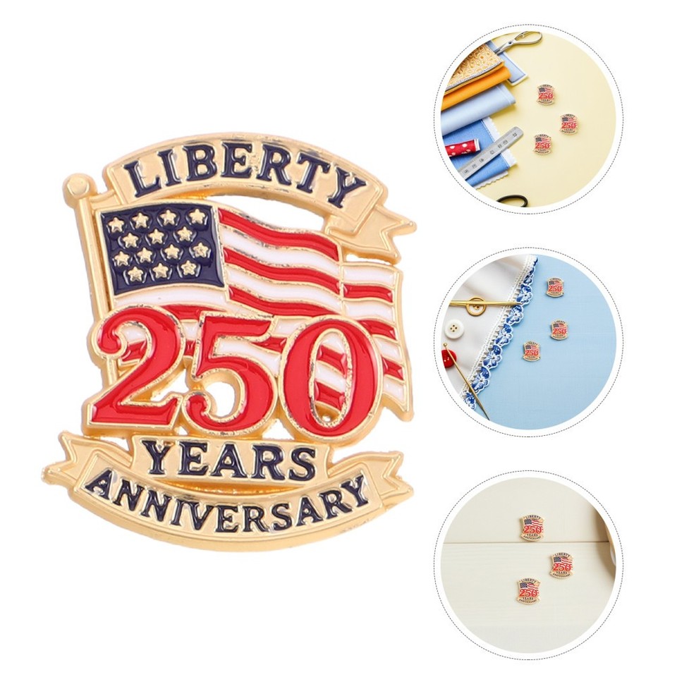 10pcs American Flag Pins: Independence Day Lapel Pins - America 250th ...
