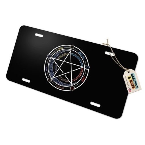 Pentagram Pentacle Star Wiccan Witch Novelty Metal Vanity Tag License ...
