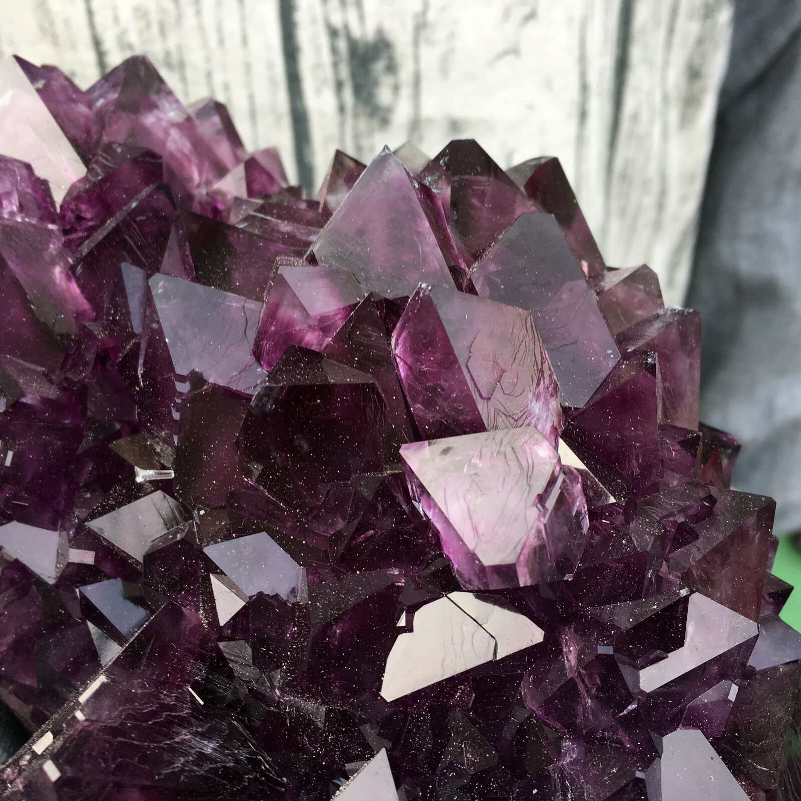 TOP！5.7-6.9LB Rare Purple Alunite Crystal Mineral Specimen Point Reiki ...