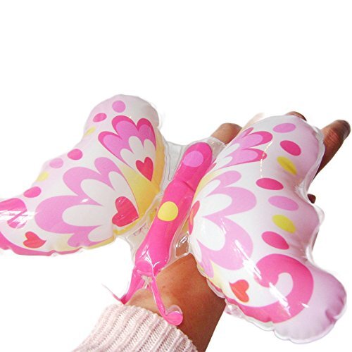 Inflatable Butterfly Wristband - 25cm Blow Up Novelty Present Gift Kids ...