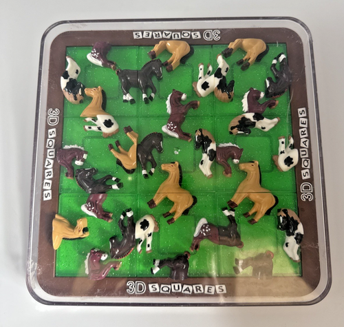 Vintage DaMert Company 3D Squares Horse Puzzle Multiple Pieces, W/Case ...