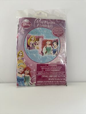 Disney Princess Cinderella Arm Floaties Inflatable 7" for Kids Inflates ...