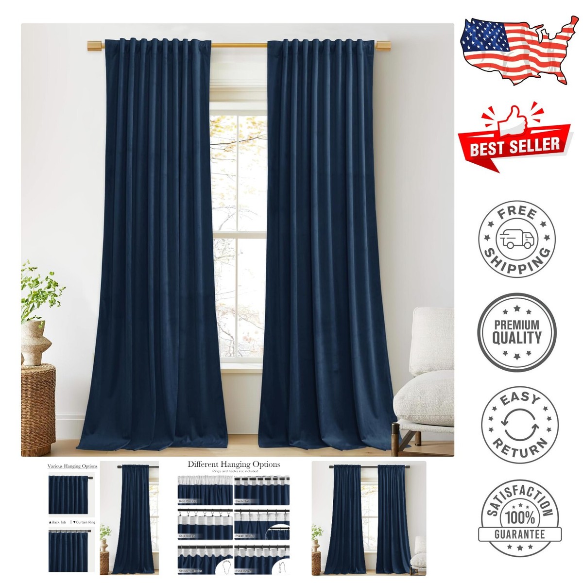 Navy Blue Velvet Curtains Custom Peacock Blue Velvet Curtains