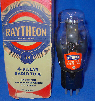 Scarce NOS NIB Raytheon Type 59 4 Pillar Vacuum Tube | eBay