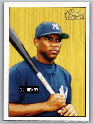 2005 Bowman Heritage #333 C.J. Henry New York Yankees MLB Baseball Card ...