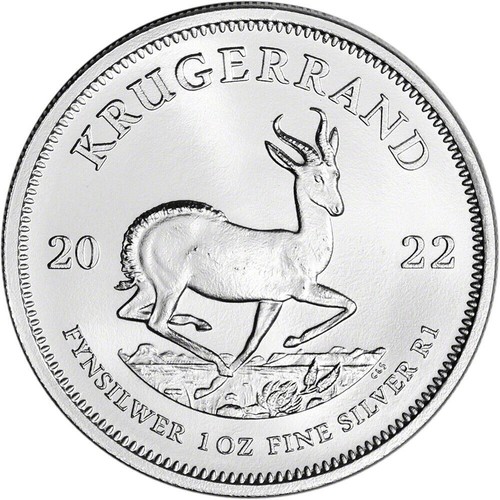1 Oz 999 Fine Silver 2022 Krugerrand South African Mint Bullion Coin ...