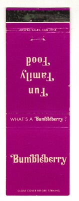 BUMBLEBERRY RESTAURANTS matchbook matchcover - CAPITOLA, CALIFORNIA | eBay