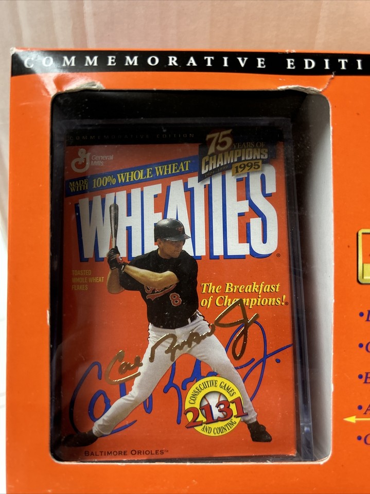 wheaties collectible cereal boxes mini Cal Ripken JrUnopenBox 24k Gold ...