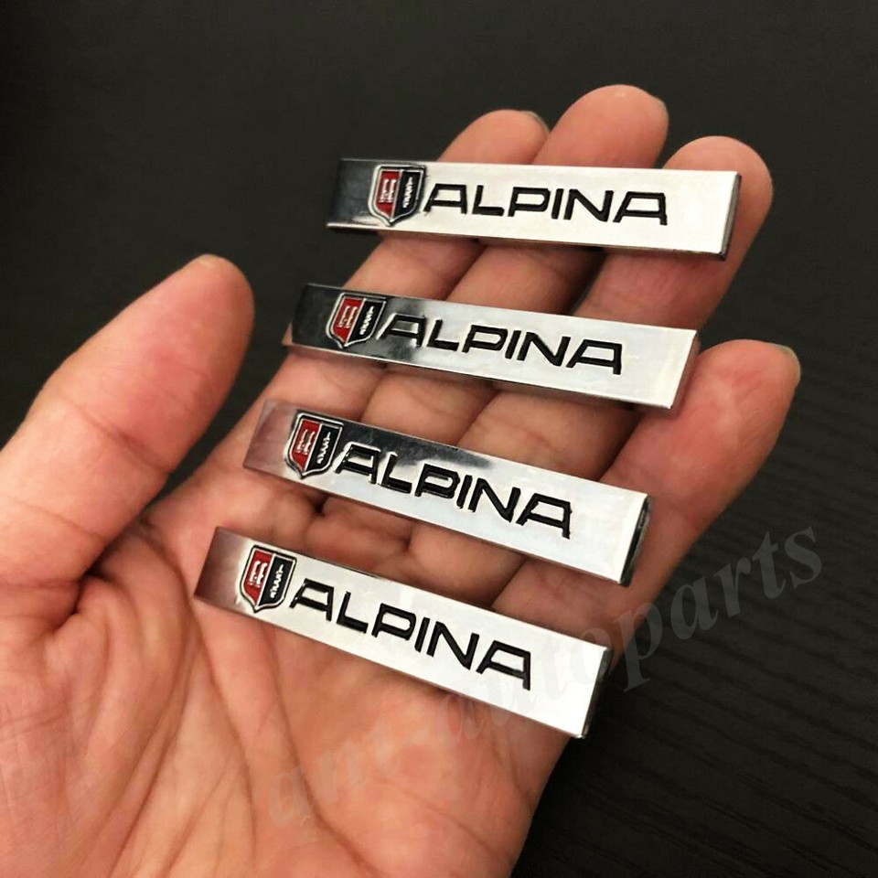 4pcs Metal Chrome Alpina Car Trunk Fender Emblem Badge Decal Sticker B3 ...