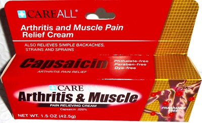 CareAll Arthritis and Muscle Pain Relieving Cream Lot of 1 to 6 (1.5 Oz ...