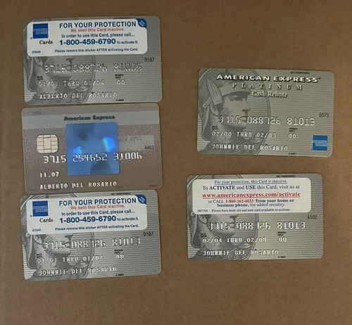 Five (5) AMERICAN EXPRESS Credit Cards Expired Collectible Platinum ...