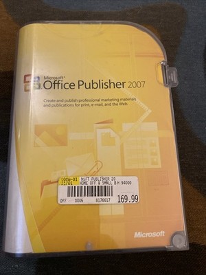 Microsoft Office Publisher 2007 PC CD-ROM Full Retail Version Windows ...