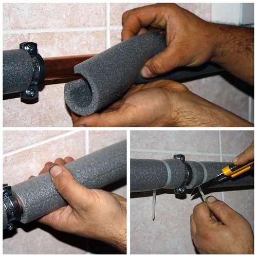 Foam Tube Sponge Protective Sleeve Heat Preservation 38mmx28mmx500mm ...