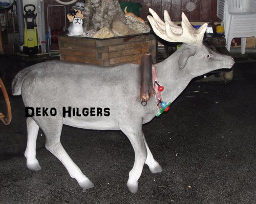 Rentier Elch Figur Skulptur Lebensgroß Weihnachten Tierfigur ...