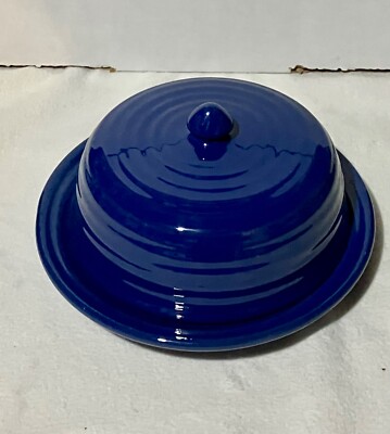 VINTAGE Bauer Pottery Ring Ware Cobalt Butter Dish | eBay