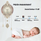 Dia 9-Inch Retro Style Vintage Wood Indoor Wall Clock with Swinging ...
