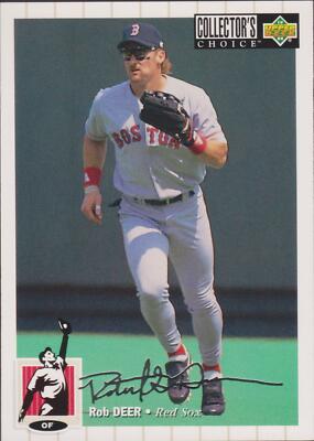 1994 Collector's Choice Silver Signature Rob Deer #90 Boston Red Sox ...