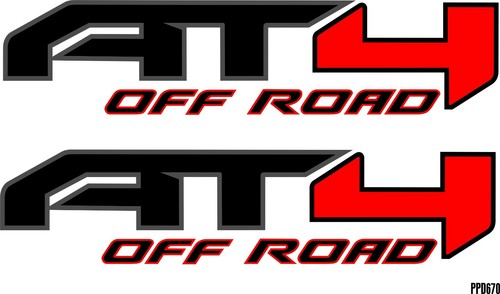 *AT4 Off Road CUSTOM BLACK Bed Fender Decals (2019-2022) GMC SIERRA GM ...