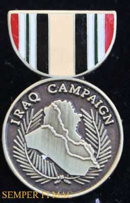 IRAQ CAMPAIGN MEDAL LAPEL HAT PIN OIF US MARINE CORPS NAVY VETERAN GIFT ...