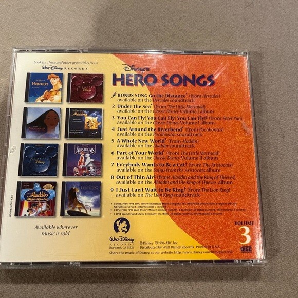 Vintage 90s kids CDs Disney hero songs set and pokemon 2BA master ...