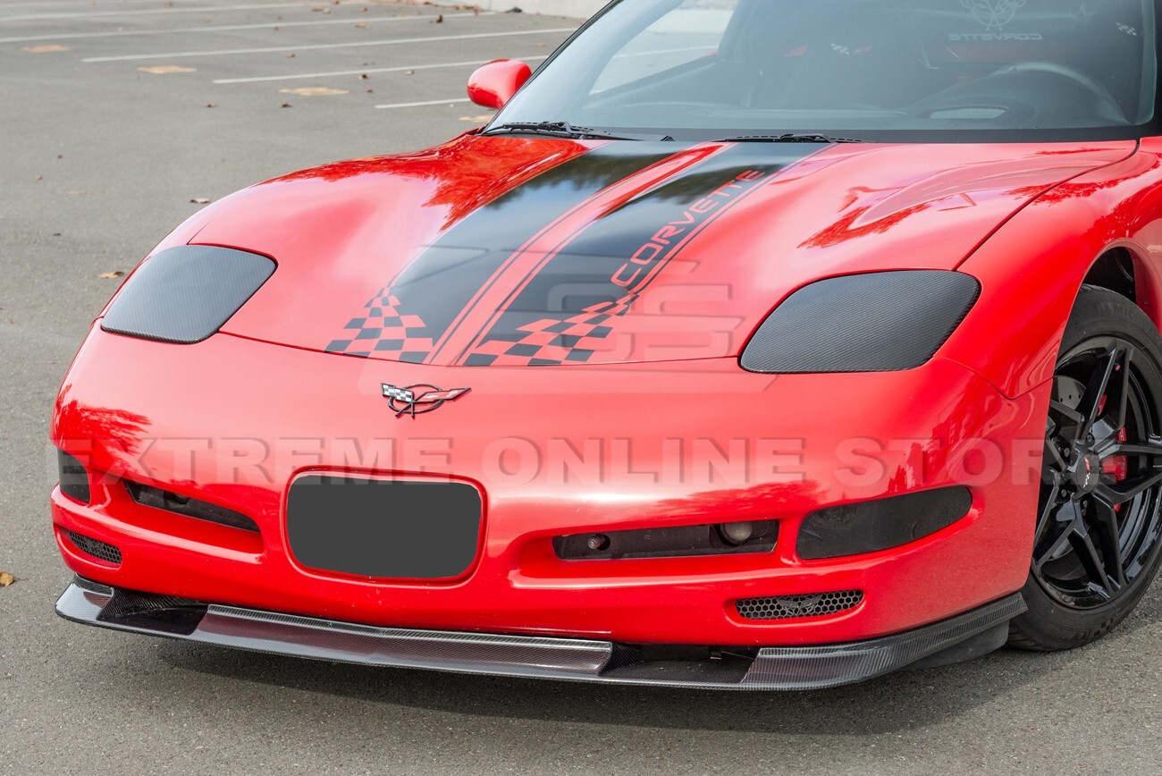 For 97-04 Corvette C5 | ZR1 Style CARBON FIBER Front Lip Splitter ...