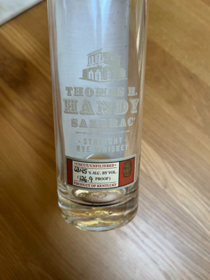 Thomas H Handy Sazerac Rye Whiskey Bottle 2015 Empty Unwashed | eBay