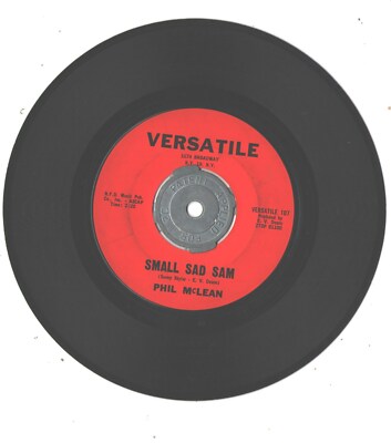 PHIL McLEAN--7'-45--(SMALL SAD SAM)---VG+ | eBay