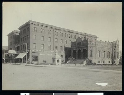 Lorenz Hotel And Carnegie Library In Redding California - Old Photo | eBay