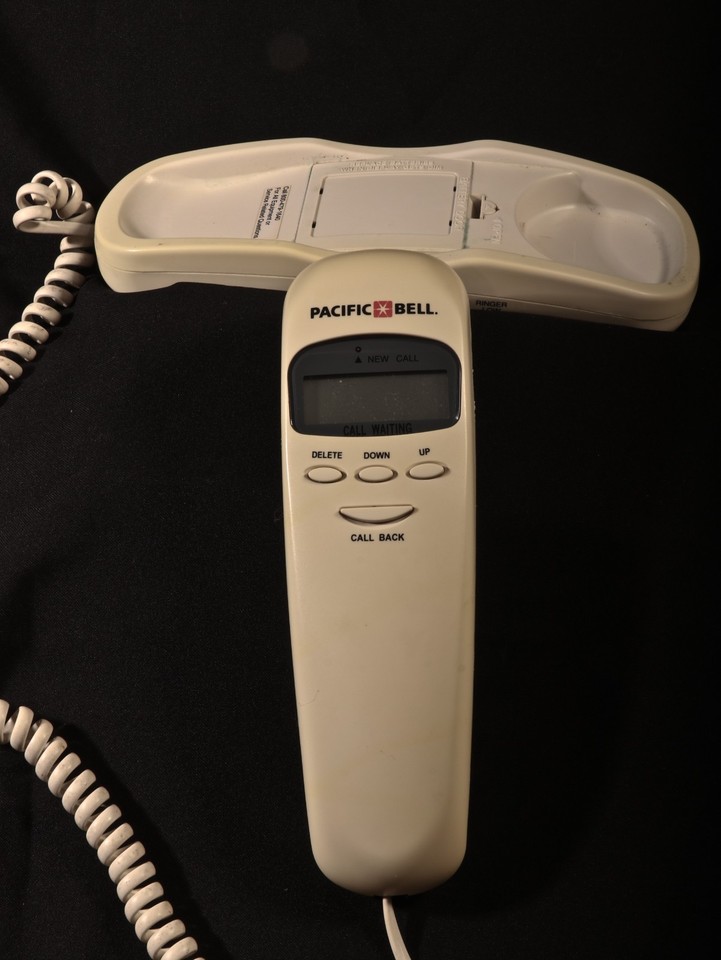 Vintage Pacific Bell Wall Mount, or desk phone push Button with caller ...