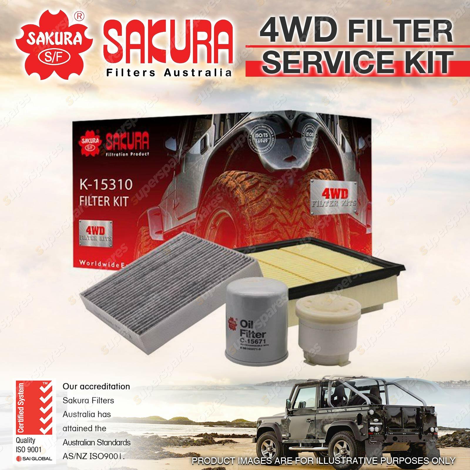 Sakura 4WD Filter Service Kit for Isuzu D-MAX TF MU-X UC 4JJ1 4CYL ...