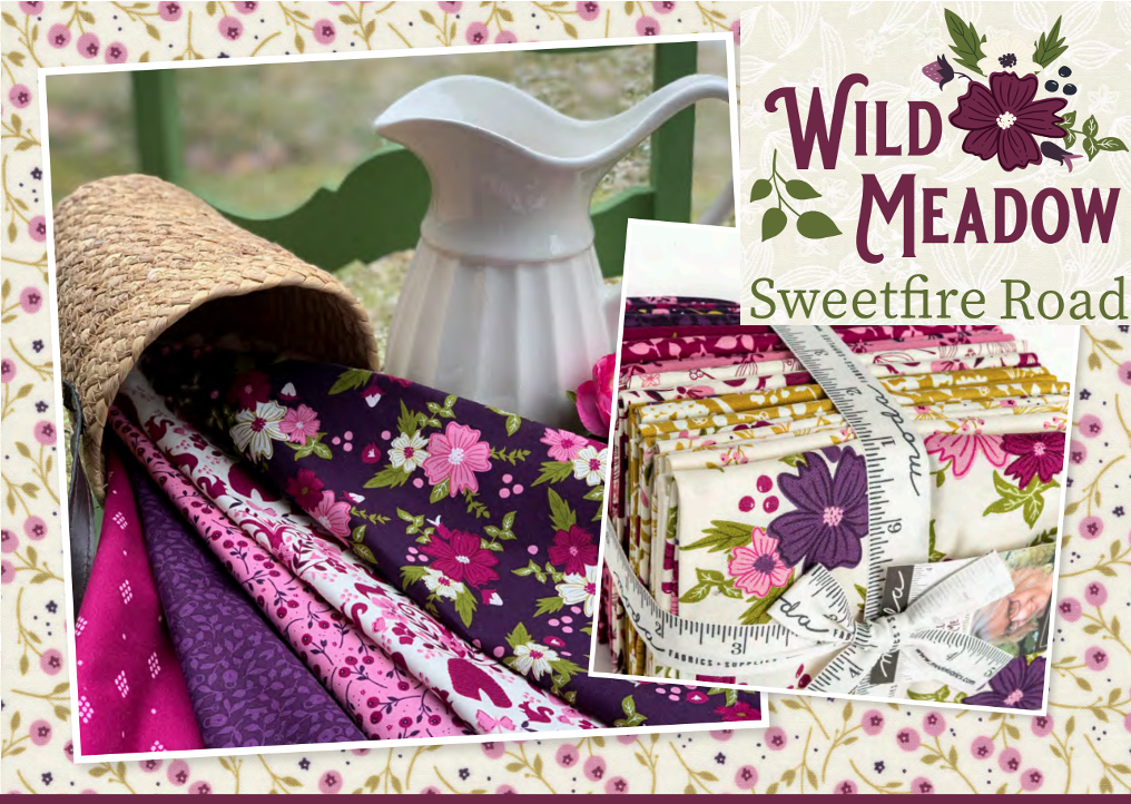 Moda WILD MEADOW 43133 16 Purple Lavender Floral SWEETFIRE ROAD Quilt ...