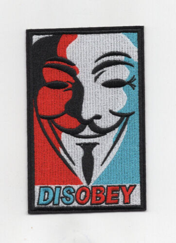 "V" For Vendetta Disobey Patch Set of 2 | eBay