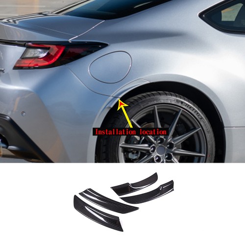 4pc Carbon Fiber Rear Wheel Eyebrow Lip Fender Guard Trim For 2022-23 ...