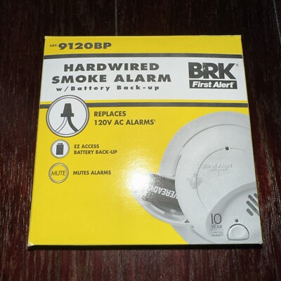 First Alert BRK 9120-BP Smoke Alarm AC Power & Battery Backup. ( New ...