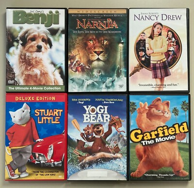 DVD Lot 9 family movies Benji Narnia Garfield Stuart Little Nancy Drew ...