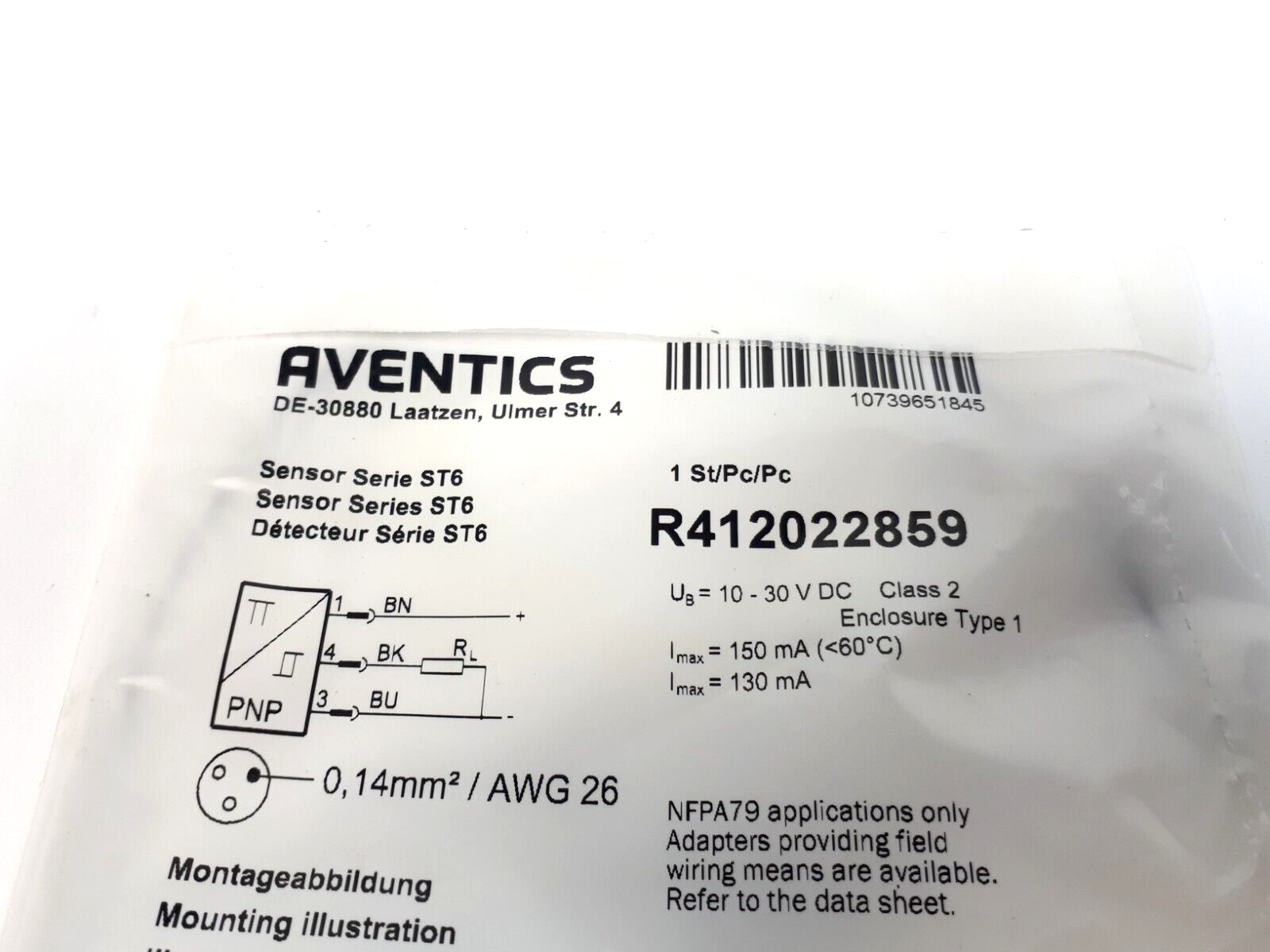 Aventics R4102022859, ST6-PN-M08T-0 Näherungssensor Serie ST6 | eBay.de