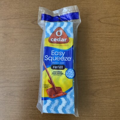 O Cedar Easy Squeeze Sponge Mop Refill Microfiber Wave Sponge Sealed ...