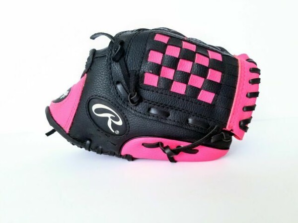 Girls Pink Rawlings 9 Inch Softball Baseball Glove Pl950bp for sale ...