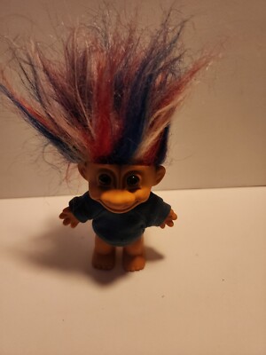 Vintage Russ 5" All American Troll Doll Red, White, And Blue Hair USA ...