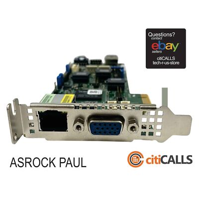 ASRock PAUL IO Low-profile PCIe IPMI card add-in-card ASPEED AST2500 ...