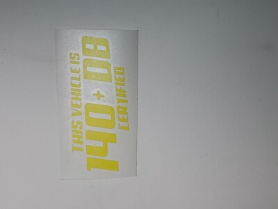 140+DB Decal Vinyl Sticker Yellow 5x3 | eBay