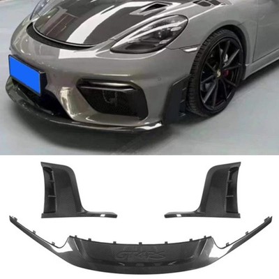 For Porsche 718 GT4 DRY Carbon RS Style Front Bumper Splitter Lip Kit ...