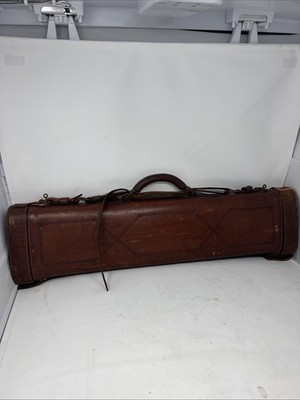 Vintage Break Down Gun / Rifle Case Embossed Leather Tooled 29”x6.75 ...