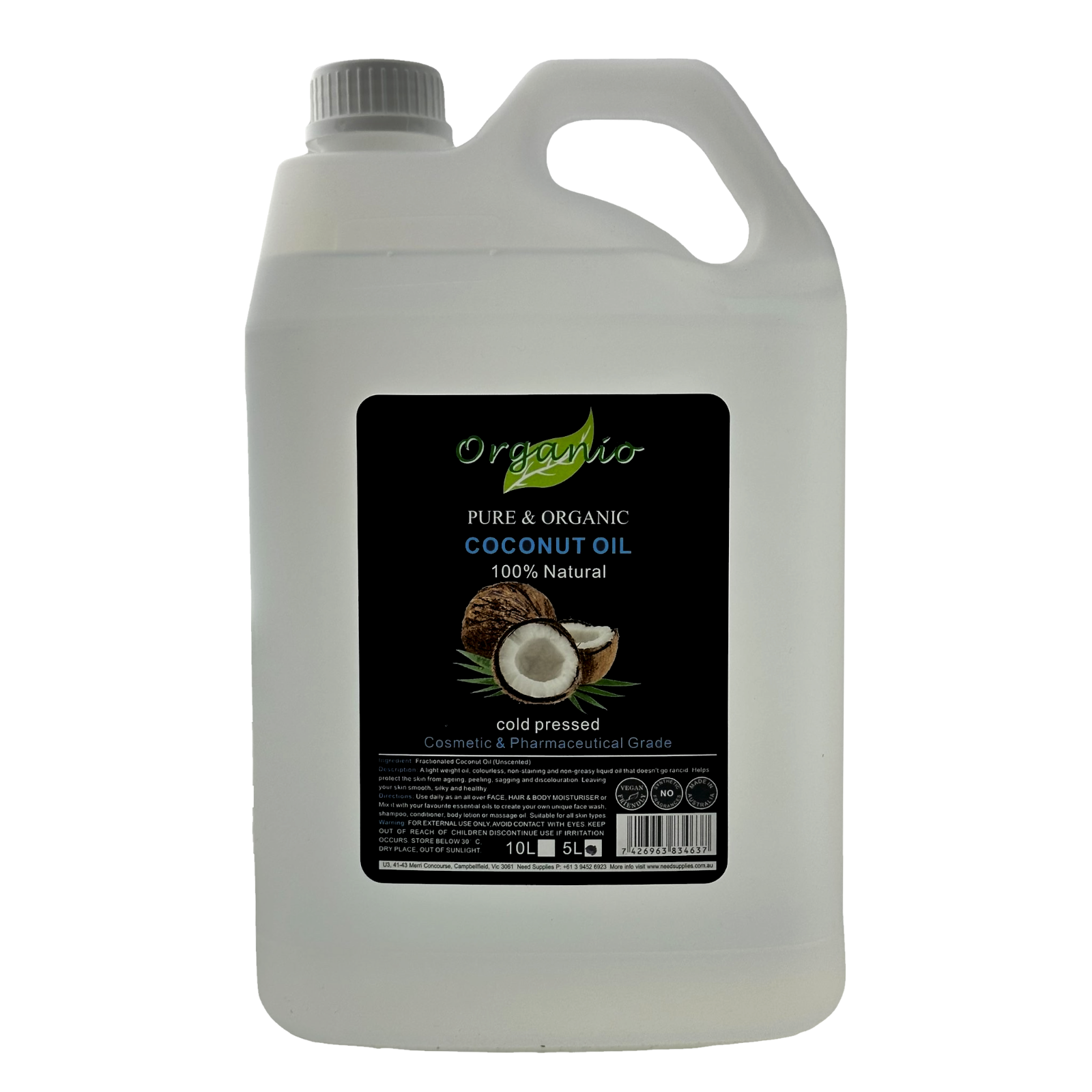 100% Pure Fractionated Coconut Oil 100ml, 200ml to 20L - Unscented(Odourless) | eBay Australia