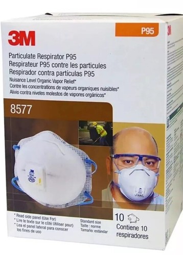 3M 8577 N95 Disposable Particulate Respirator COOL FLOW Exhalation ...