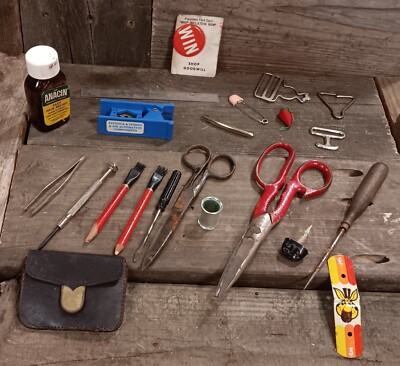 VINTAGE LOT OF SEWING TOOLS/SCISSORS + Various Misc Items | eBay